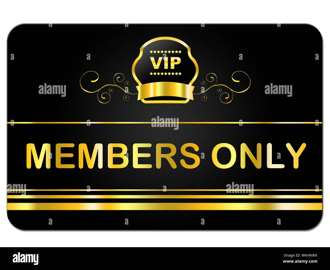 Members Only Representing Very Important Person And Membership Card ...