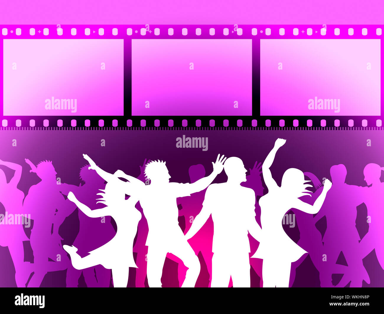 Party Disco Representing Camera Film And Border Stock Photo - Alamy