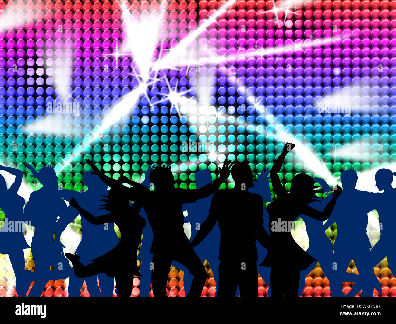 Party Dancing Indicating Disco Music And Celebrate Stock Photo - Alamy