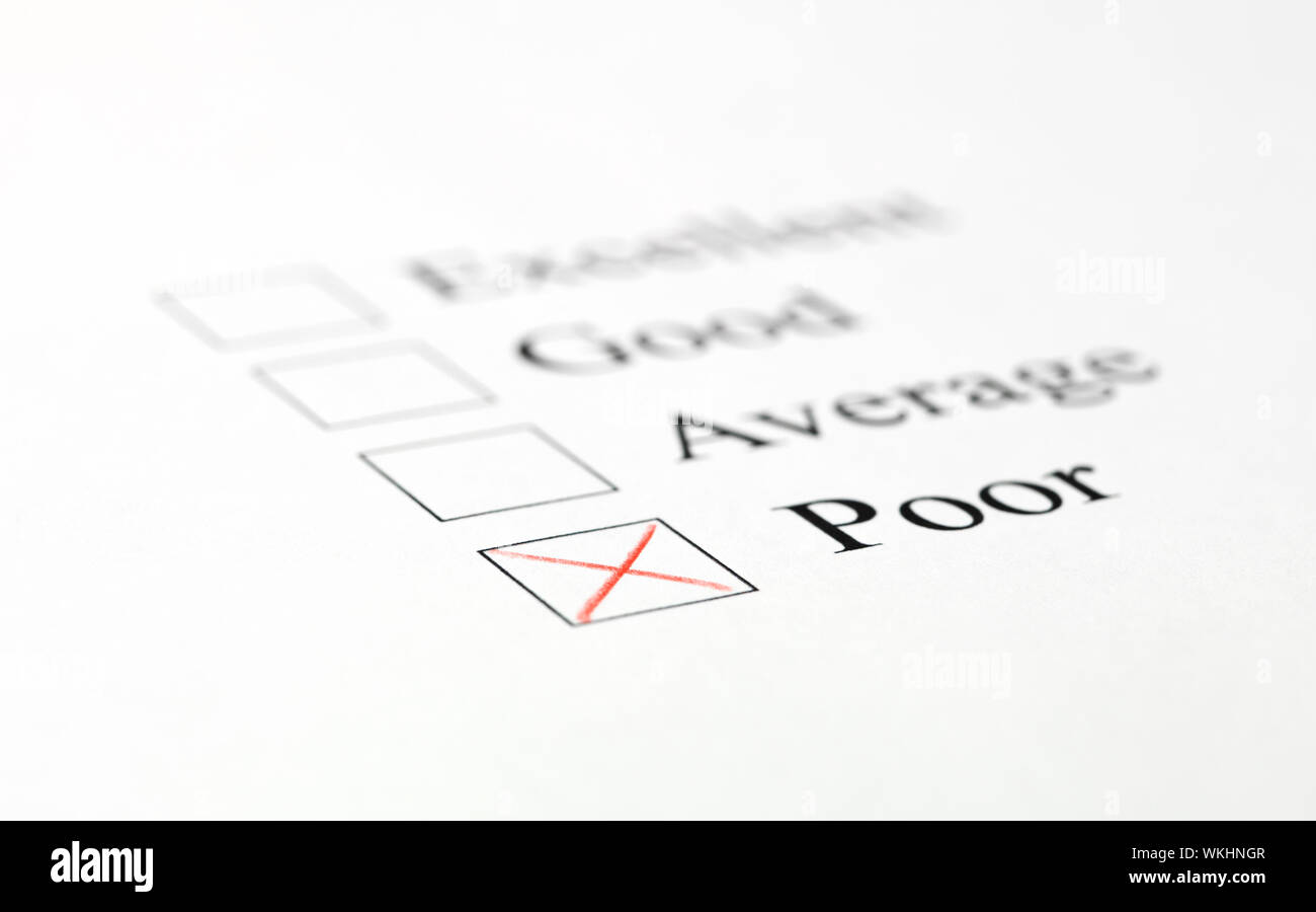 Markt checkbox with poor Stock Photo - Alamy