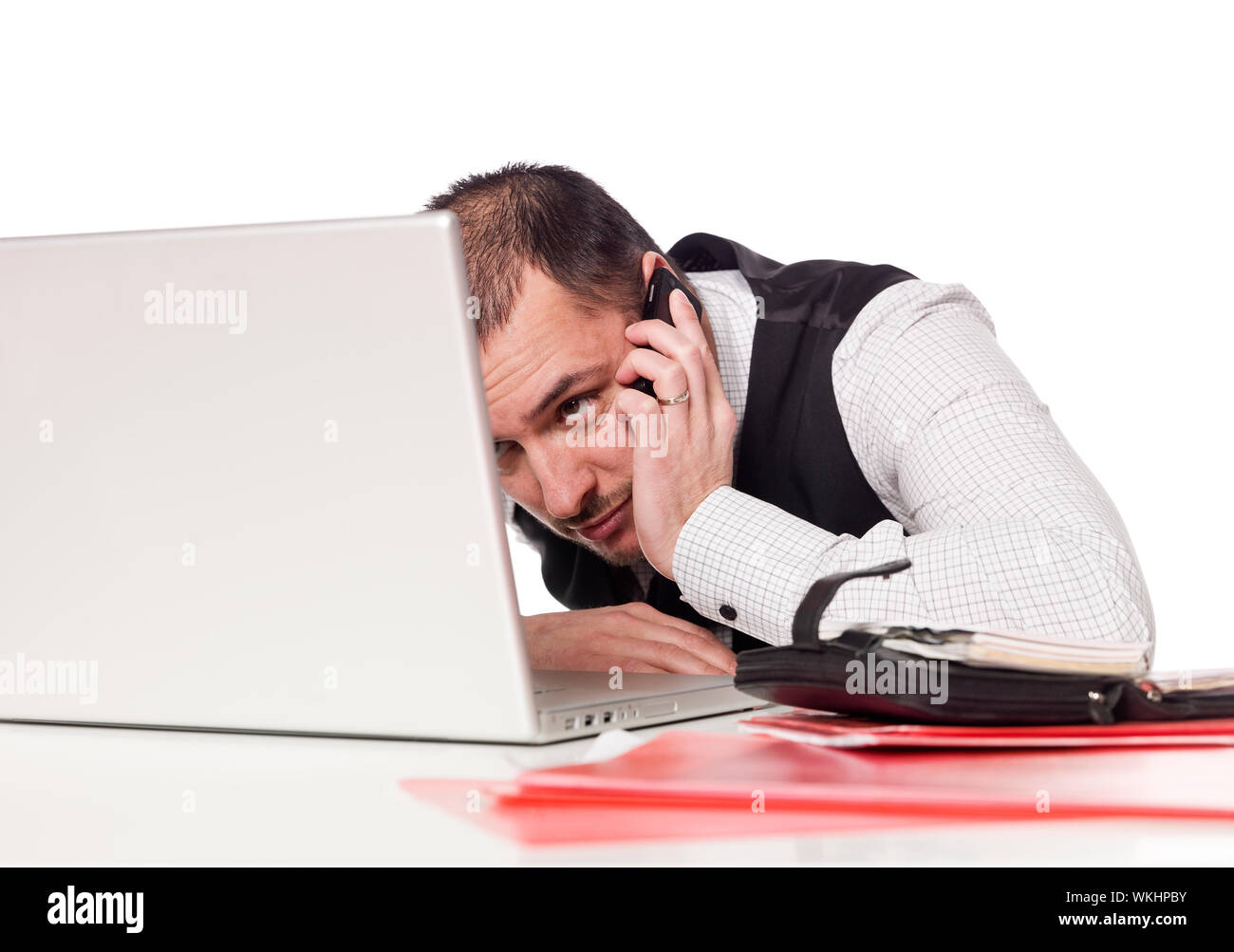 Man behind office desk studying hi-res stock photography and images - Alamy