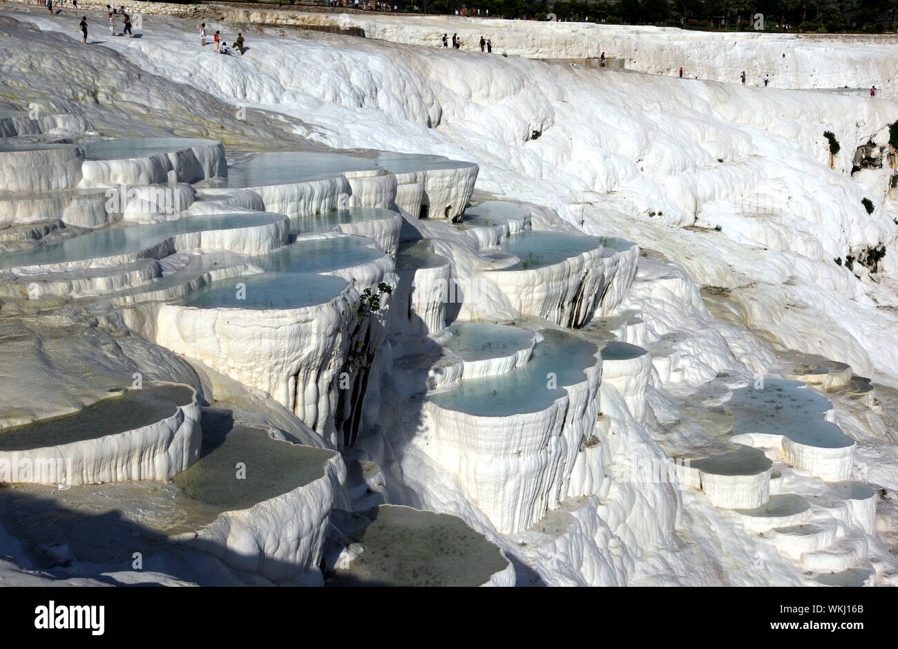 The sun sets over the most spectacular section of natural thermal pools ...