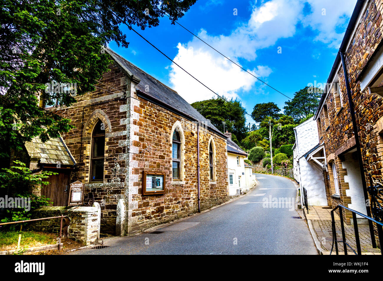 A street in the village of St Mawgan, Cornwall, UK Stock Photo - Alamy