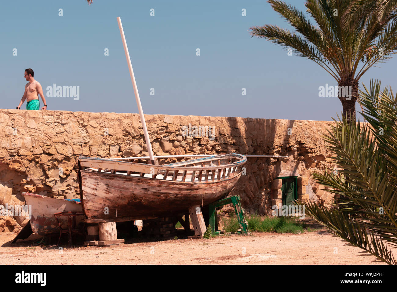 boat in tabarca island (Alicante) Spain Stock Photo - Alamy