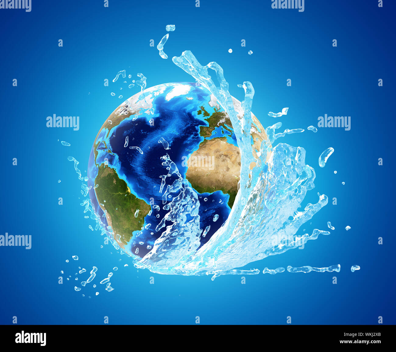 Earth and water. Elements of this image are furnished by NASA Stock ...