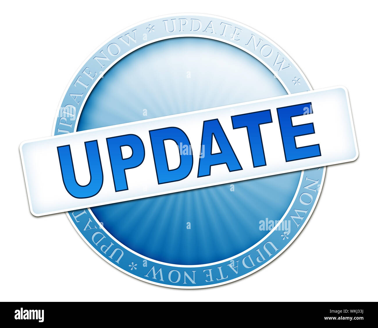 An image of a useful blue update button Stock Photo - Alamy