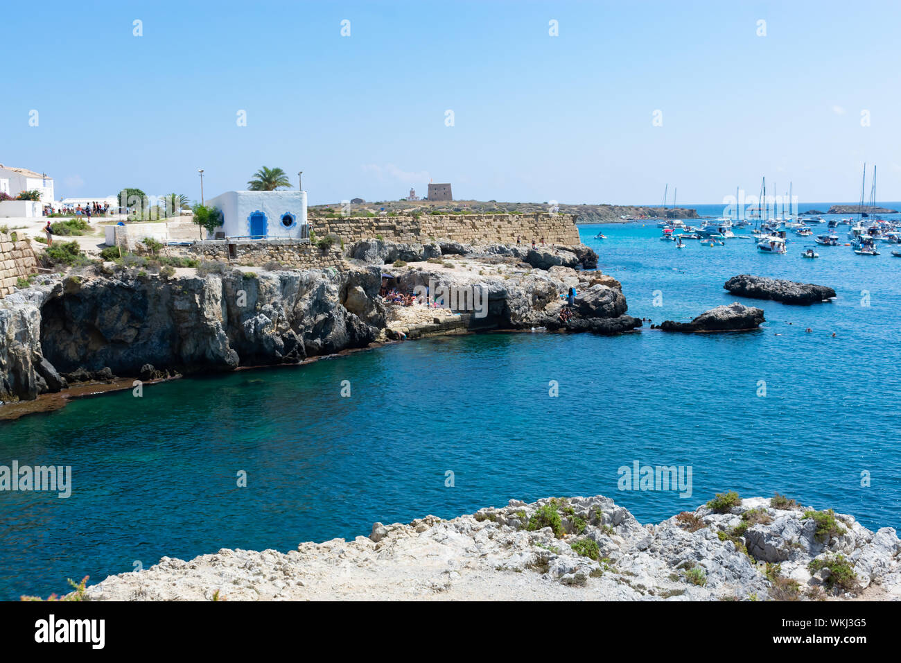 houses on the island of tabarca (Alicante) Spain Stock Photo - Alamy