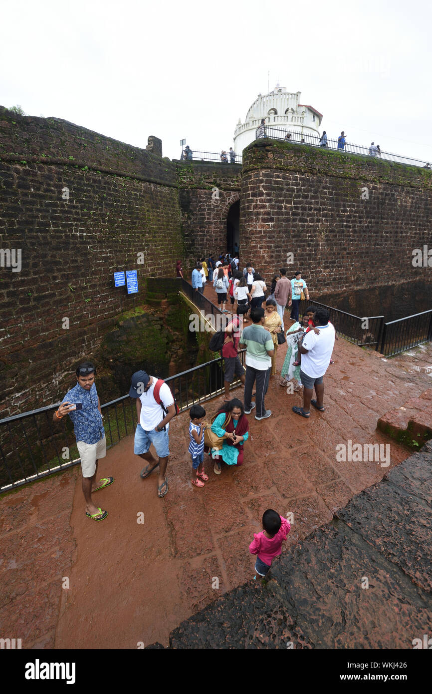 Upper Aguada Fort entrance. Bardez, North Goa, India Stock Photo - Alamy