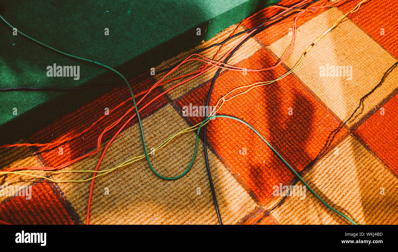 Multi colored wires hi-res stock photography and images - Alamy