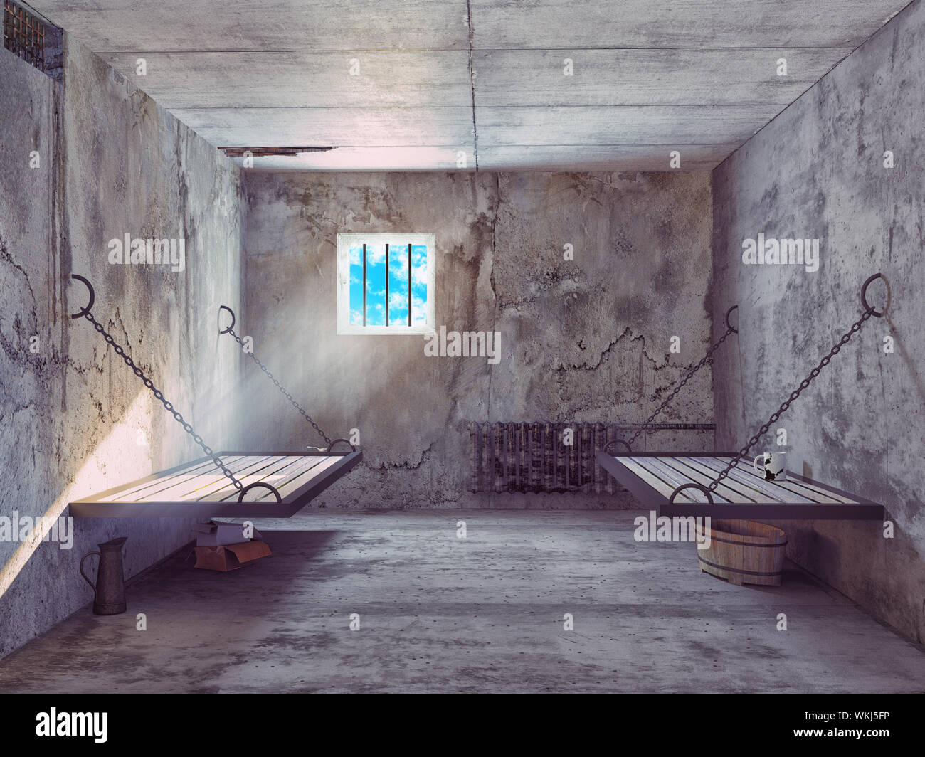 Old jail cell interior barred hi-res stock photography and images - Alamy