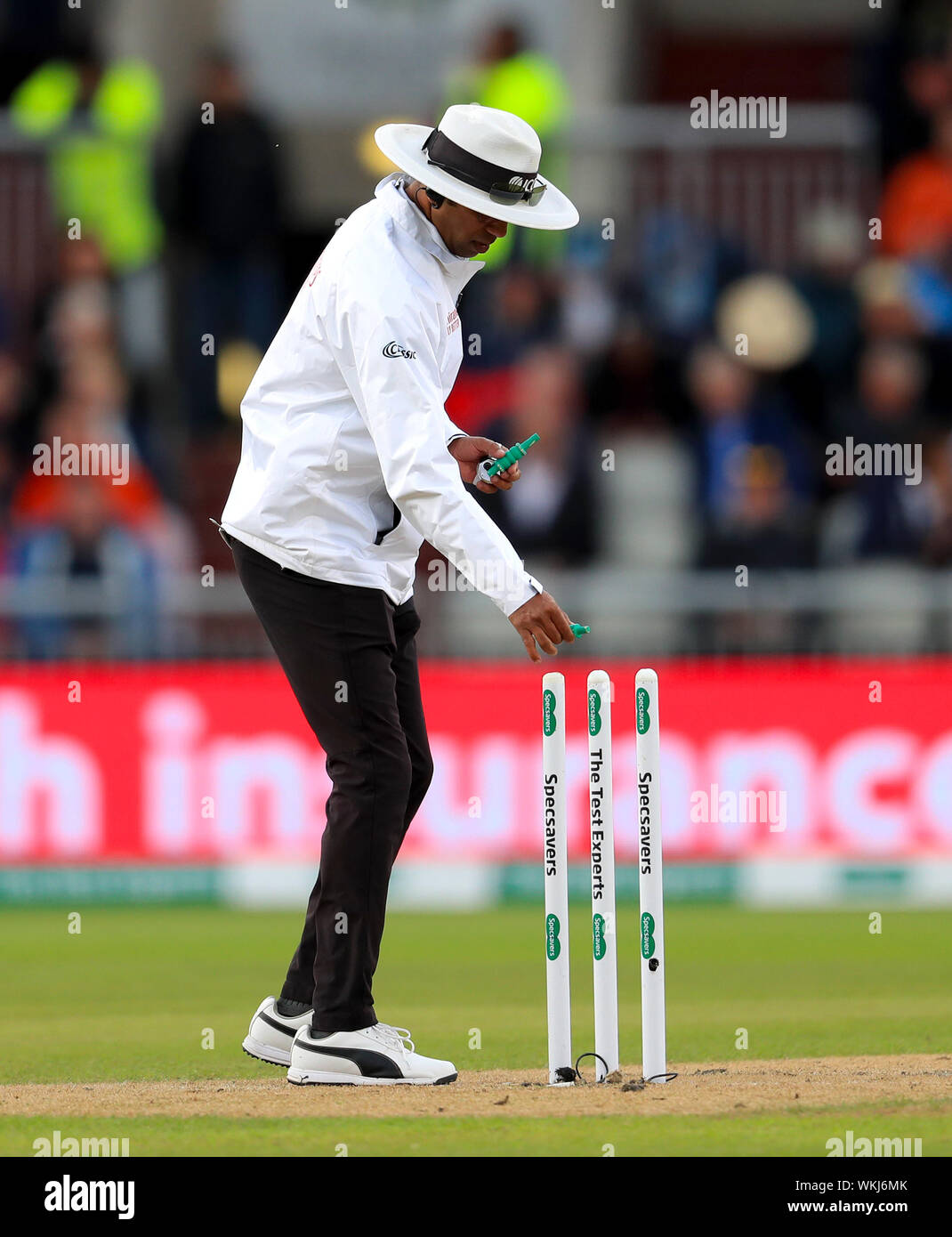 Cricket umpire and stumps hi-res stock photography and images - Alamy