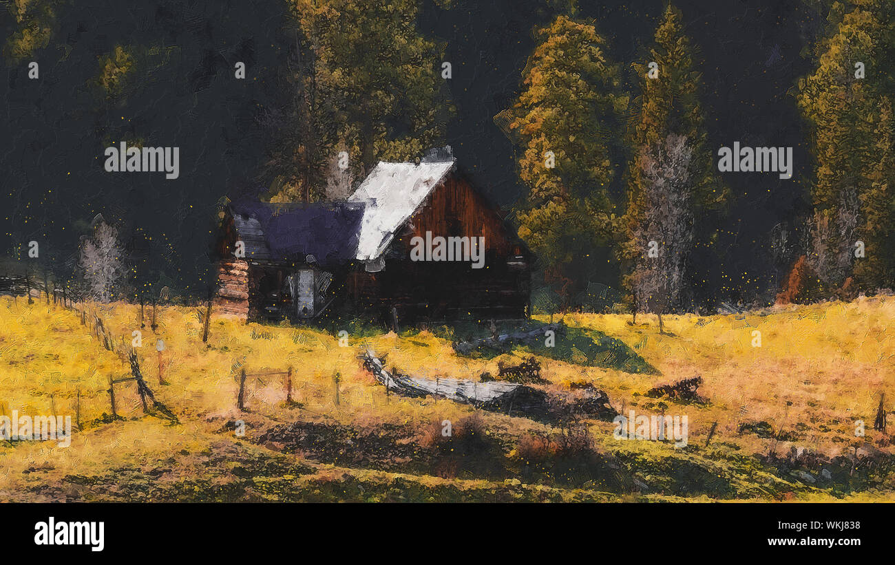 Barn fields rural scene farm hi-res stock photography and images - Alamy