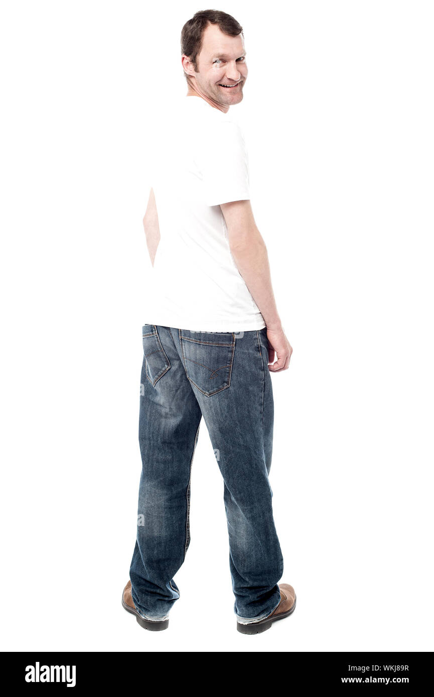 Full length model turning back hi-res stock photography and images - Alamy