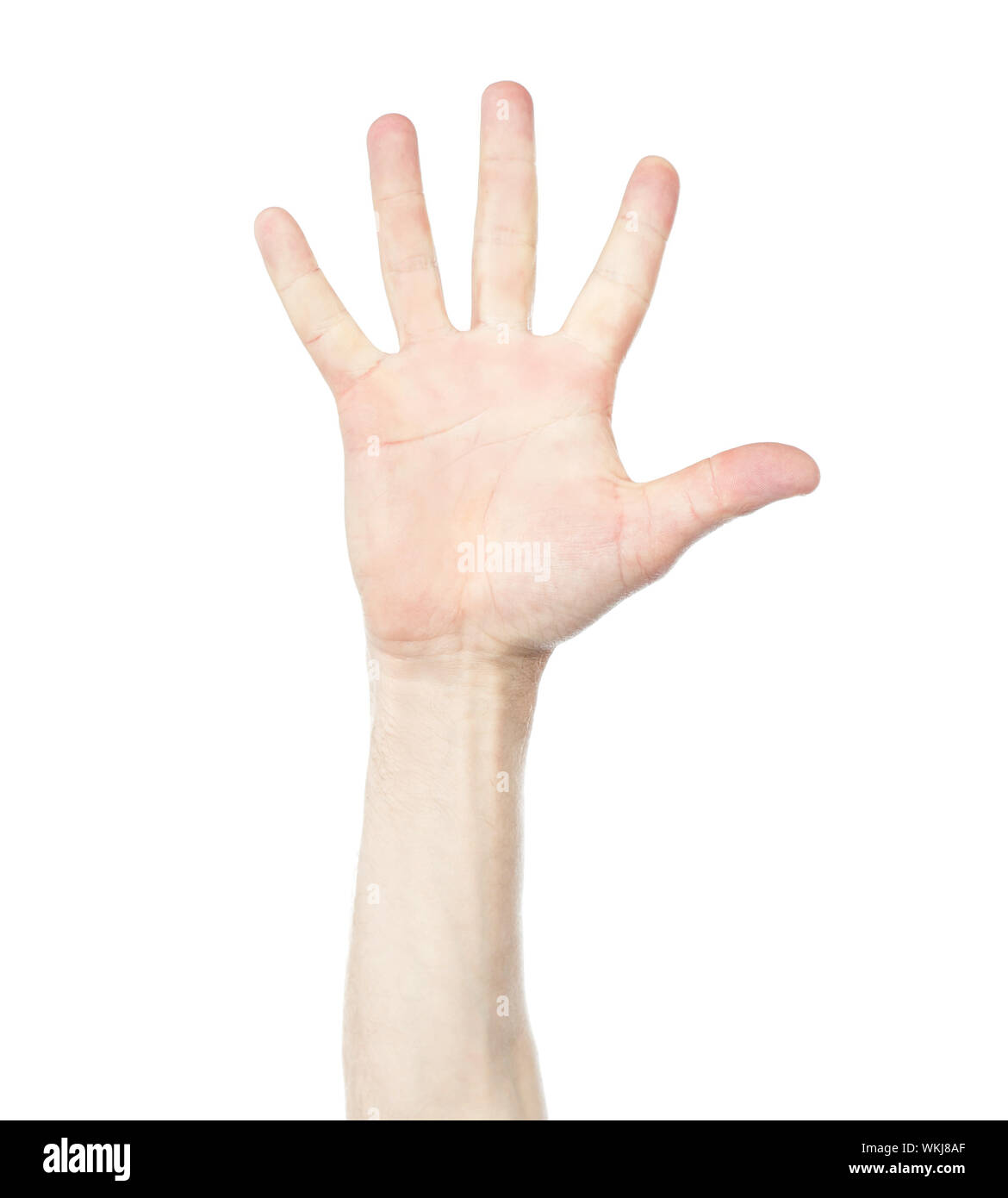 Male hand gesture number five, isolated on white Stock Photo - Alamy
