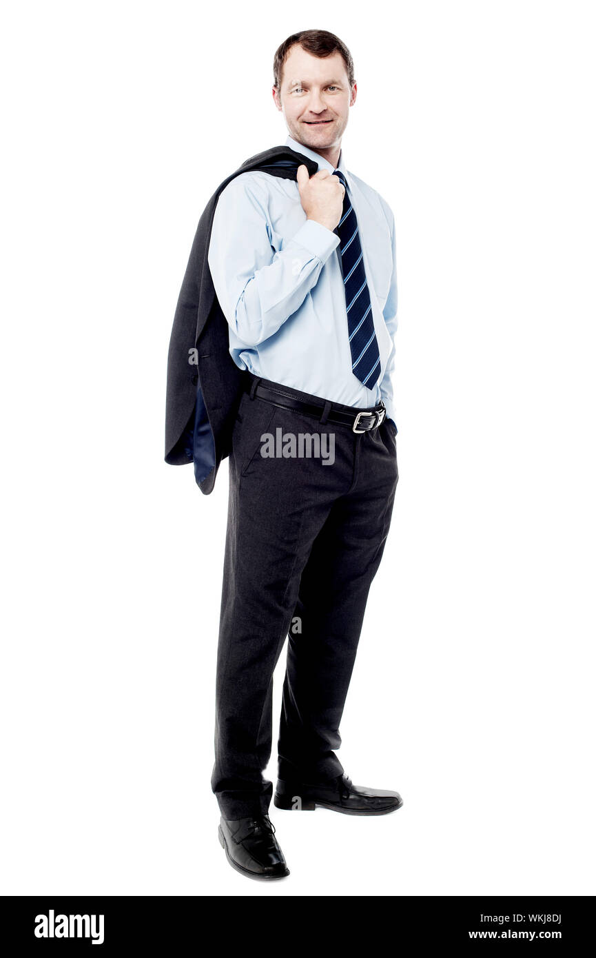 Man carrying suit on shoulder hi-res stock photography and images - Alamy
