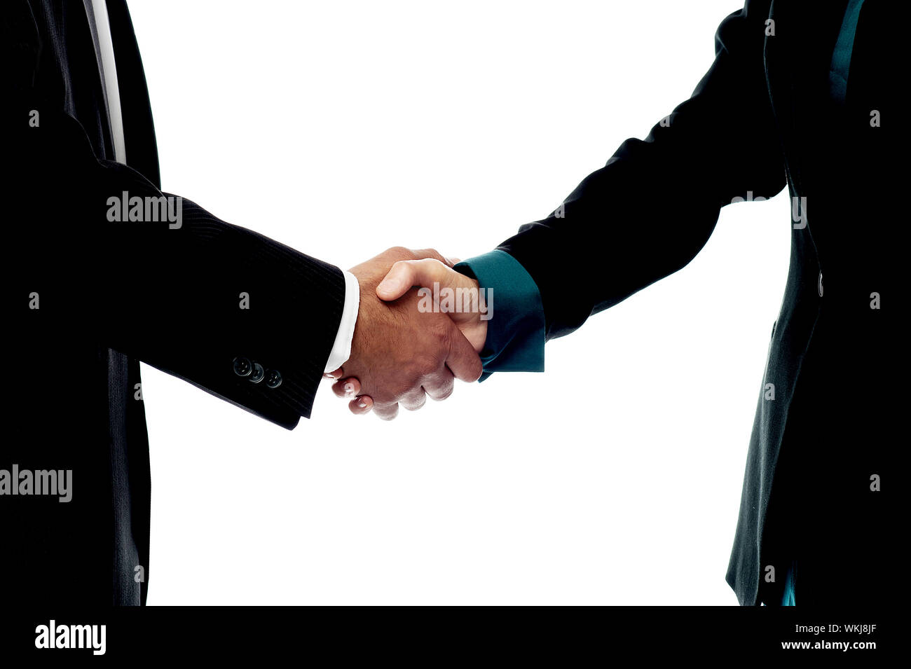 Handshake, hand holding on white background Stock Photo - Alamy