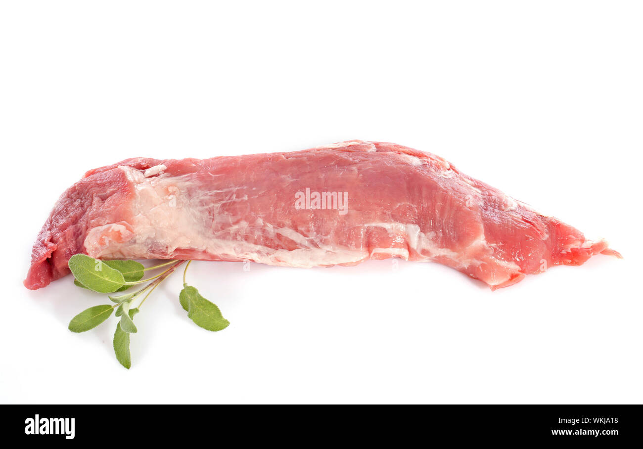 filet mignon of pork in front of white background Stock Photo - Alamy