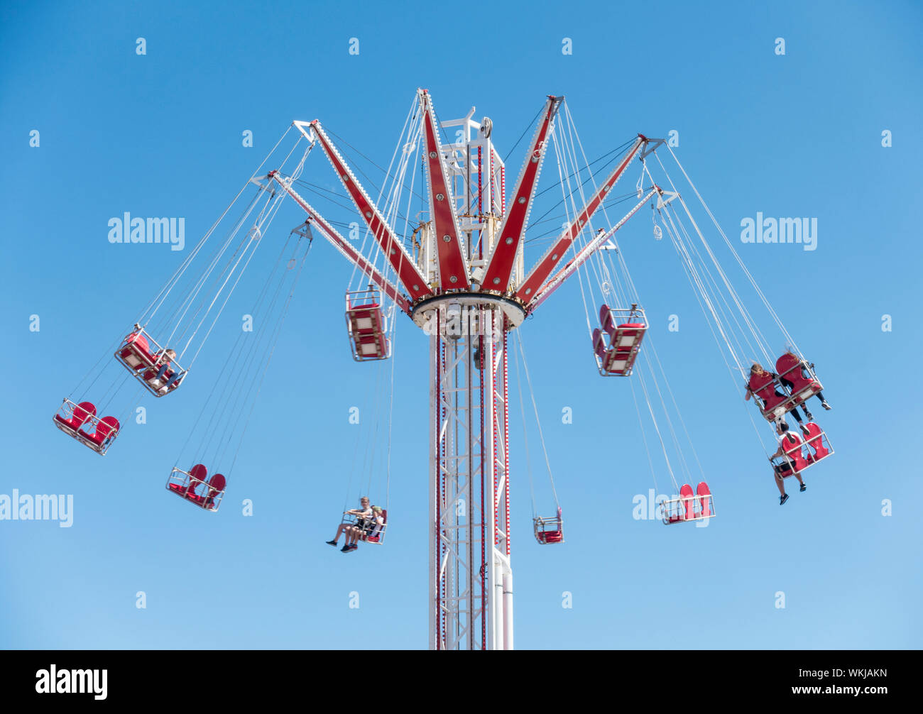 Star flyer ride at bridlington sea front funfair hi-res stock ...