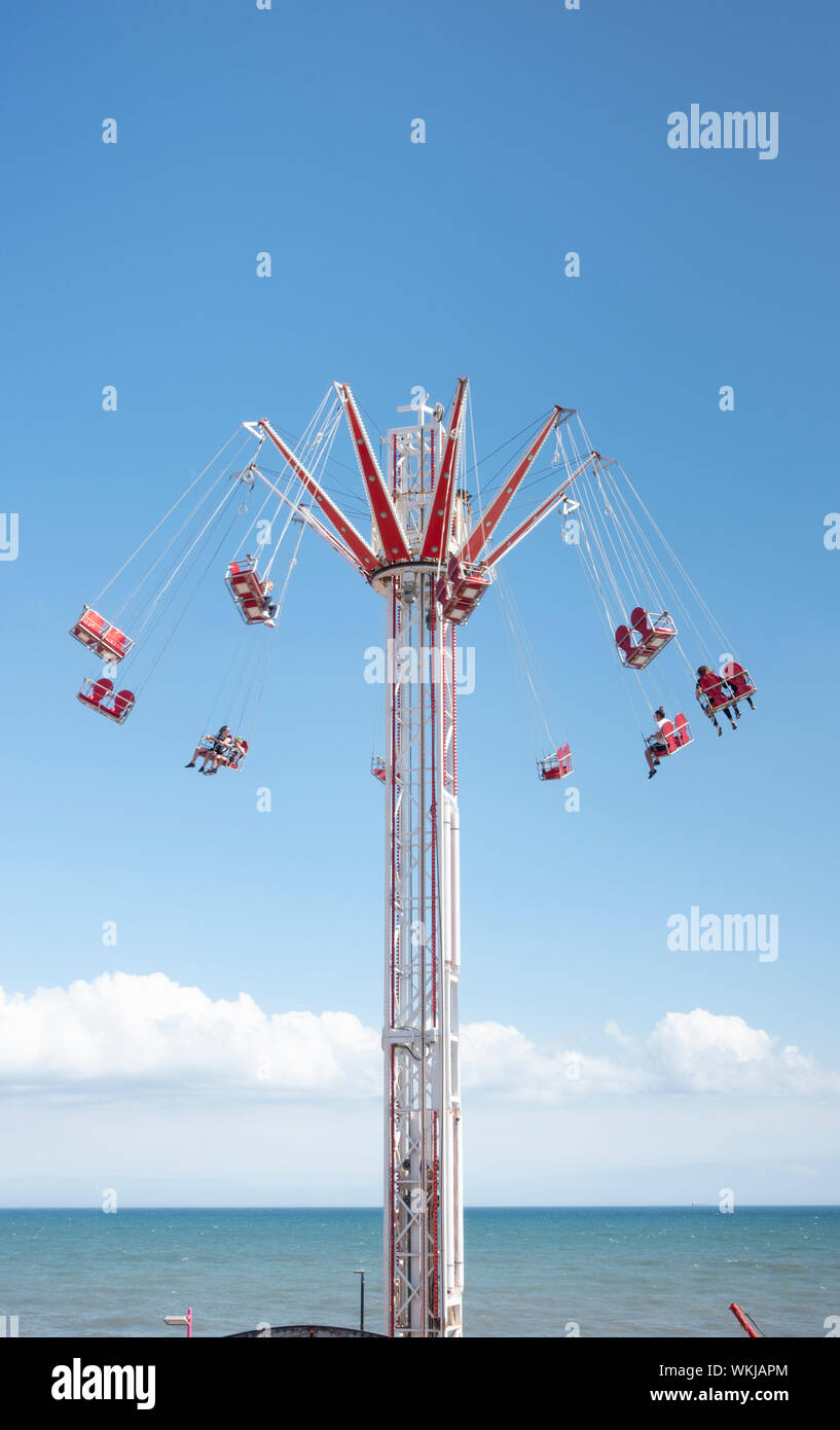 Star flyer ride at bridlington sea front funfair hi-res stock ...