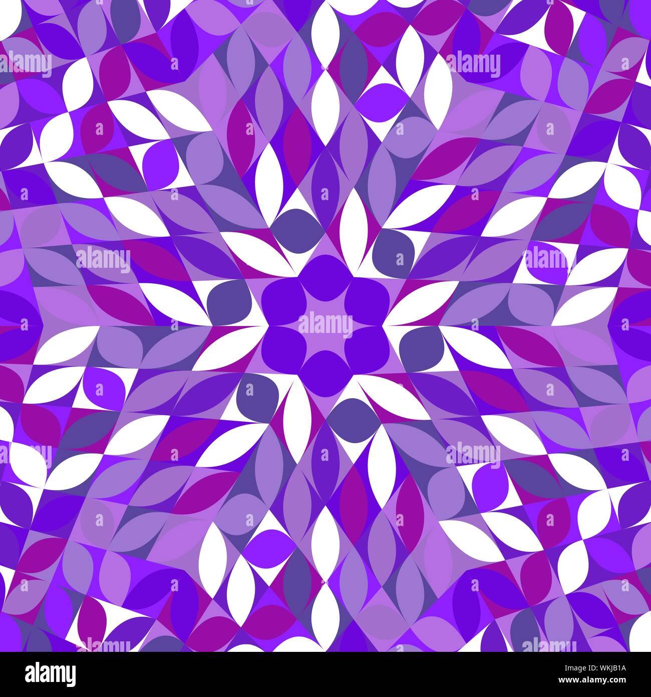 Geometrical Tile Pattern Background Psychedelic Circular Colorful Vector Design Stock Vector