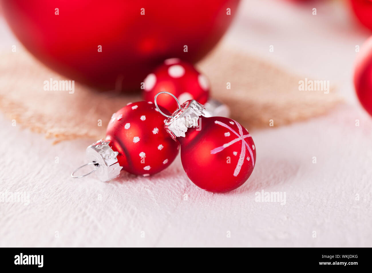 Red themed Christmas background Stock Photo - Alamy