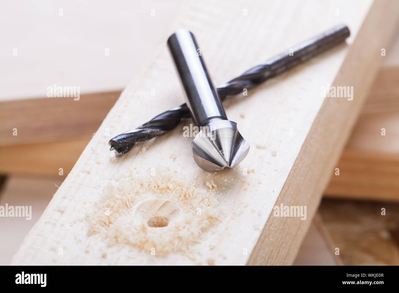 Battery operated hand drill and bit Stock Photo - Alamy
