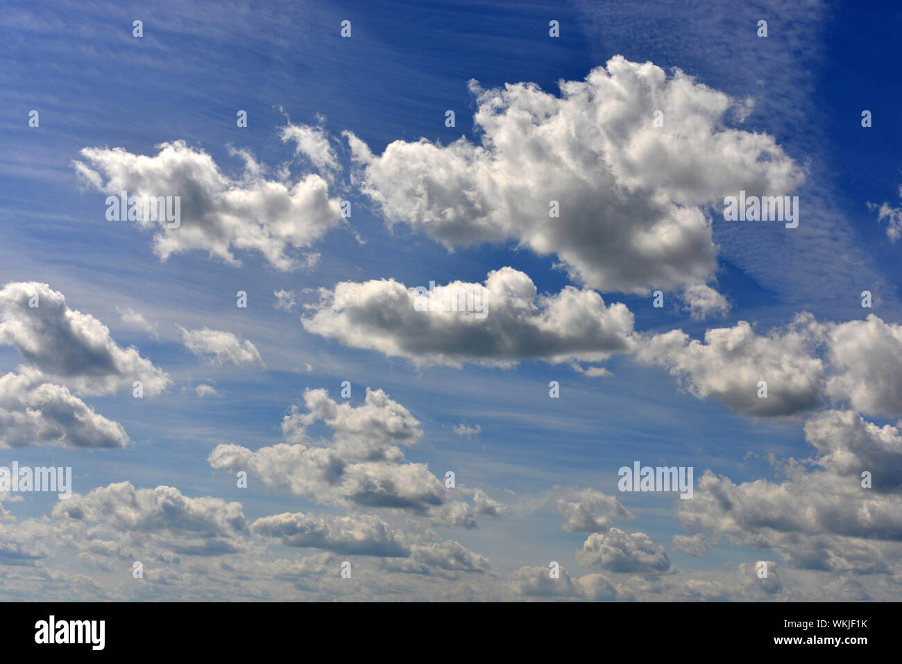 Blue sky and clouds. The bottom view Stock Photo - Alamy