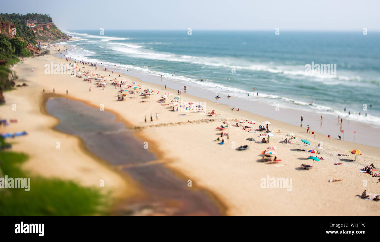 Timelapse Beach on the Indian Ocean. India (tilt shift lens Stock Photo ...
