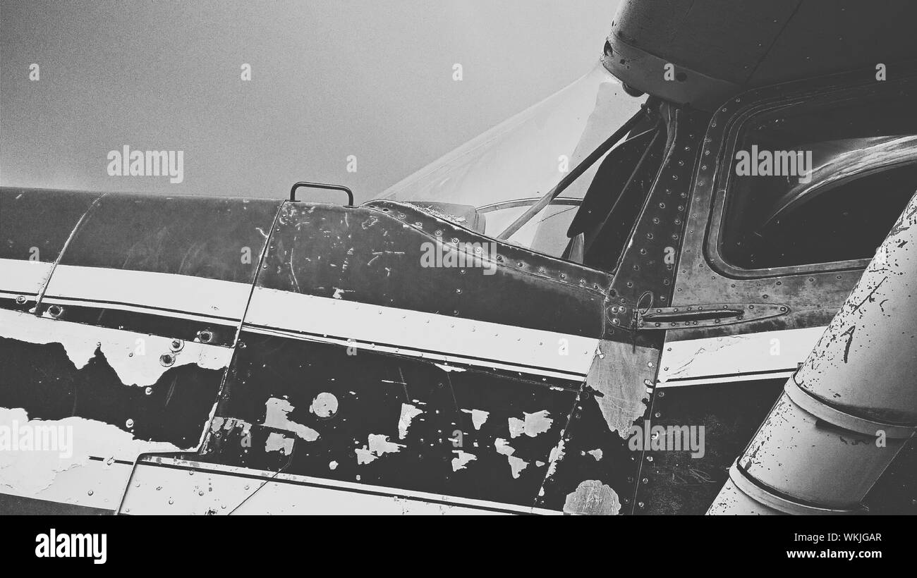 Airplane Cockpit View Black and White Stock Photos & Images - Alamy