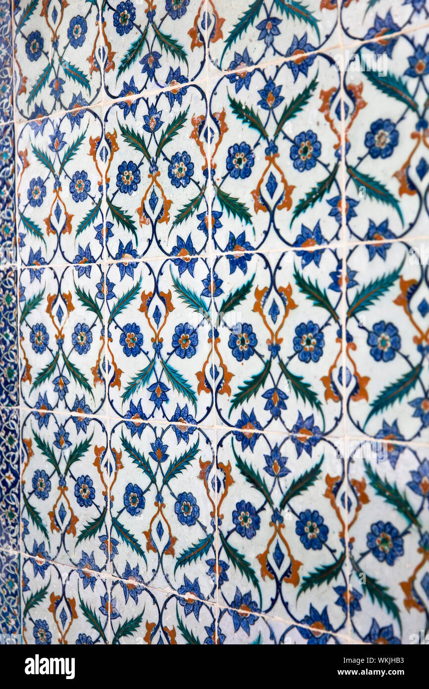Ancient Ottoman handmade turkish tiles with floral patterns from ...
