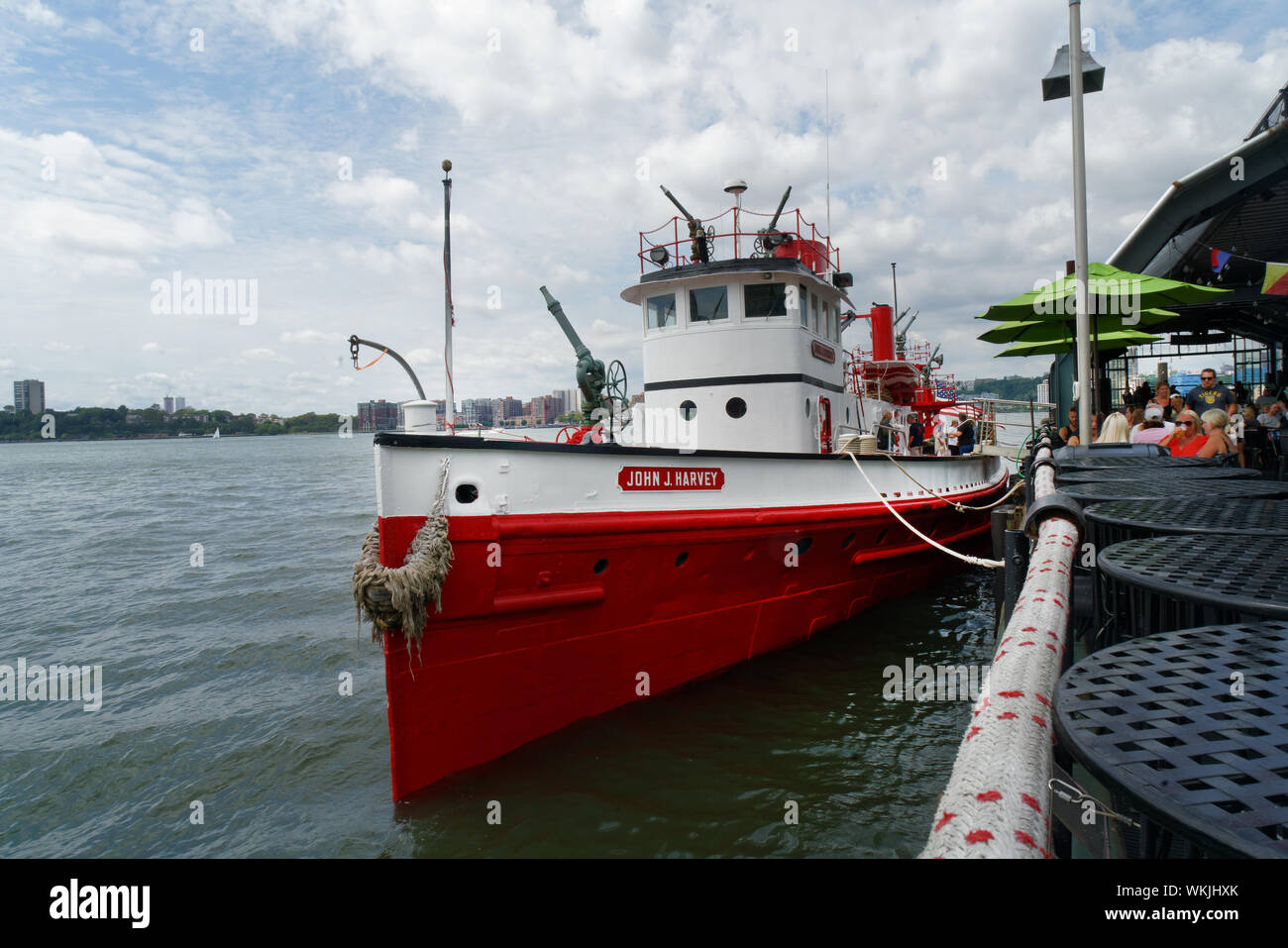 The retired FDNY fireboat, John J. Harvey, is now privately owned and ...