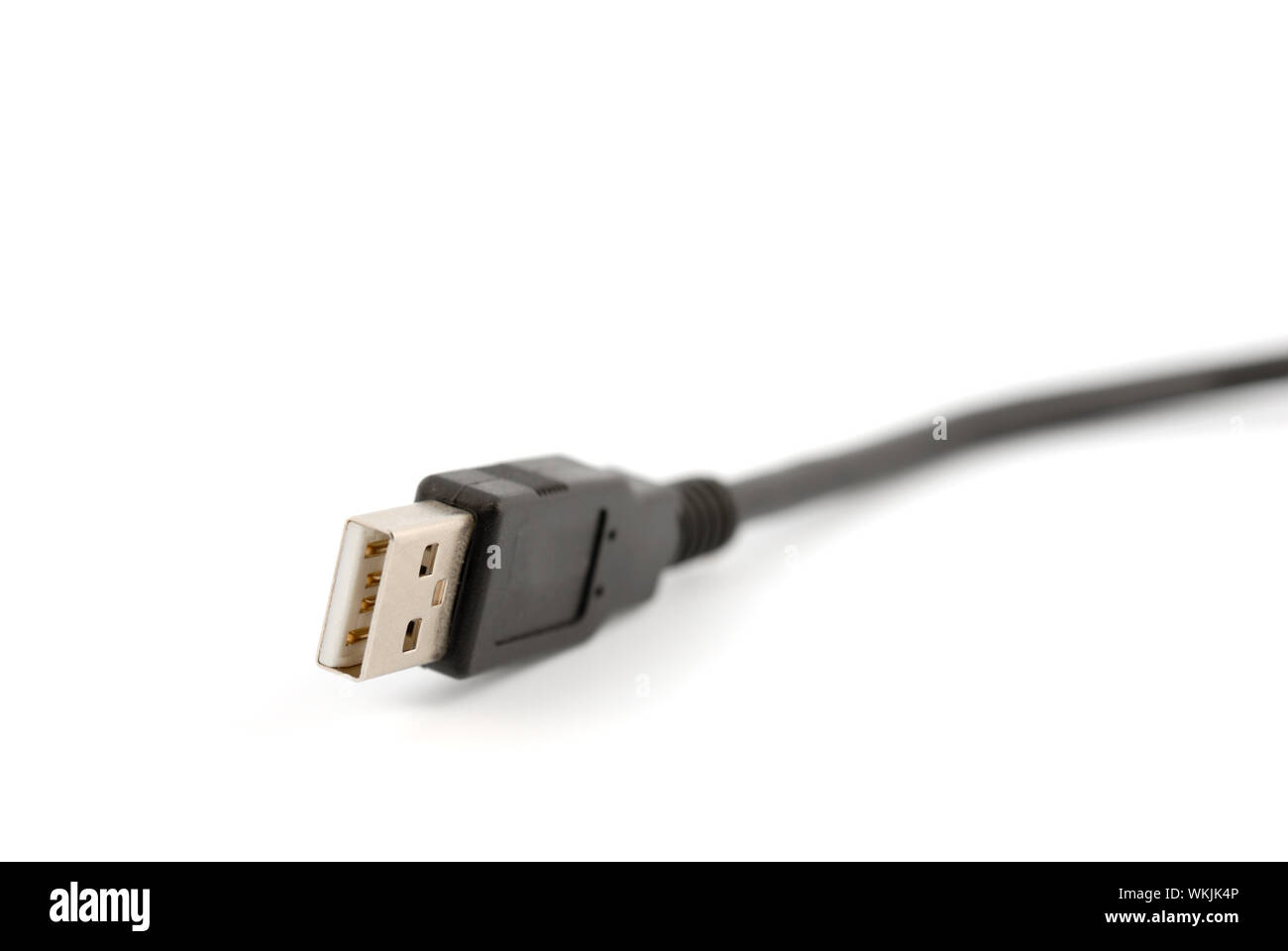 USB (Universal Serial Bus) connectors, cable. Isolated on white ...