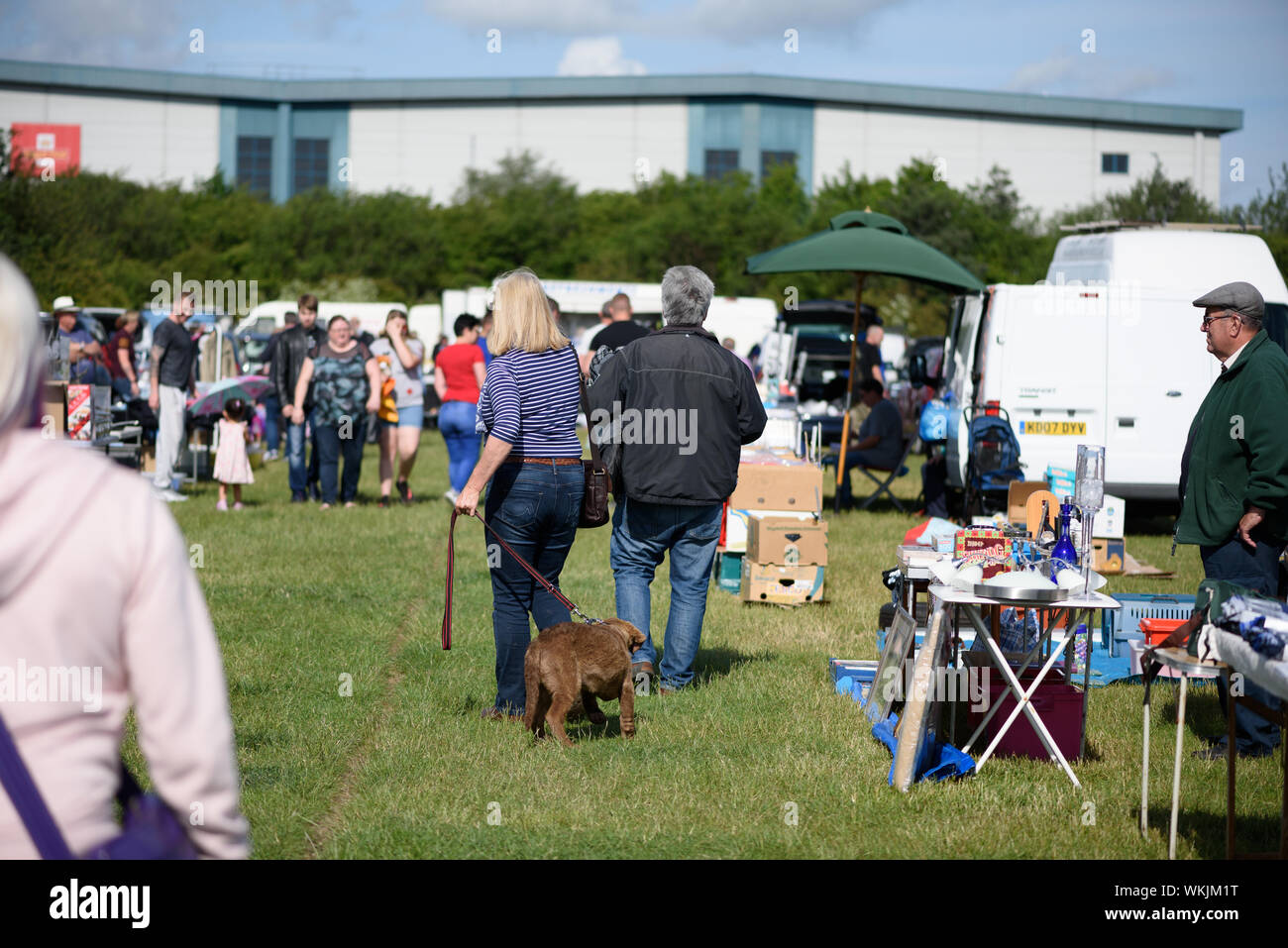 CHELMSFORD, ESSEX/ENGLAND - 1ST JUNE 2019 - People visiting a car boot ...