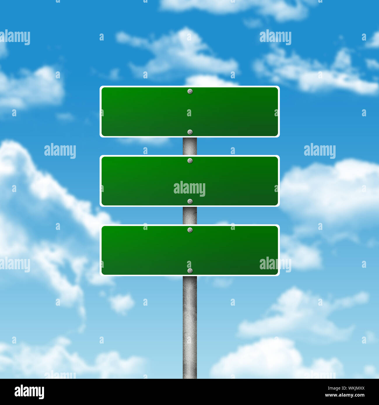 Crossroads road sign. Blue sky and clouds as backdrop Stock Photo - Alamy