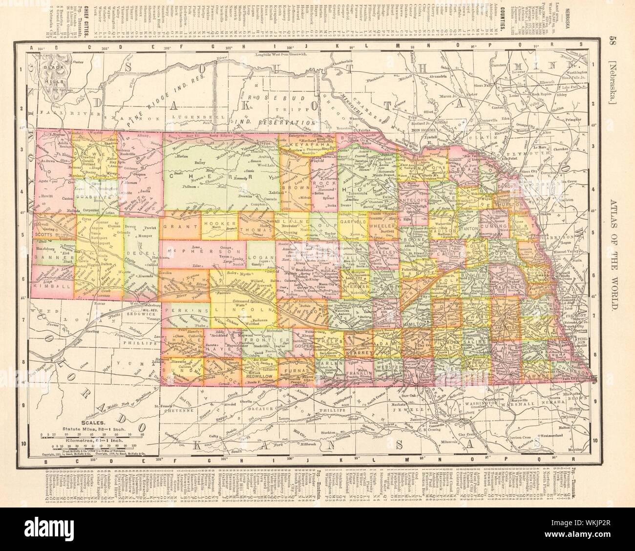Map of usa showing counties hi-res stock photography and images - Alamy