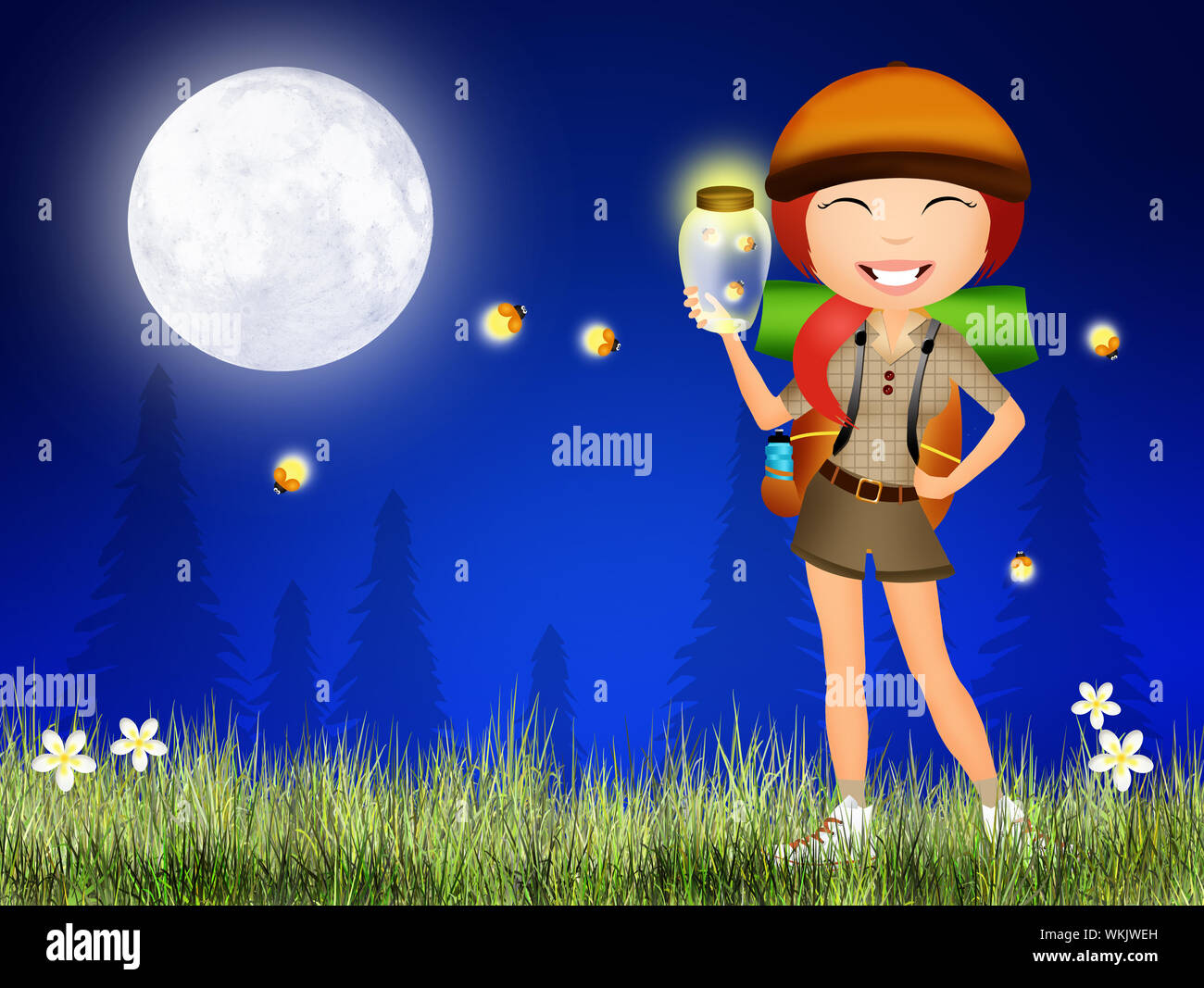 fireflies in the moonlight Stock Photo - Alamy