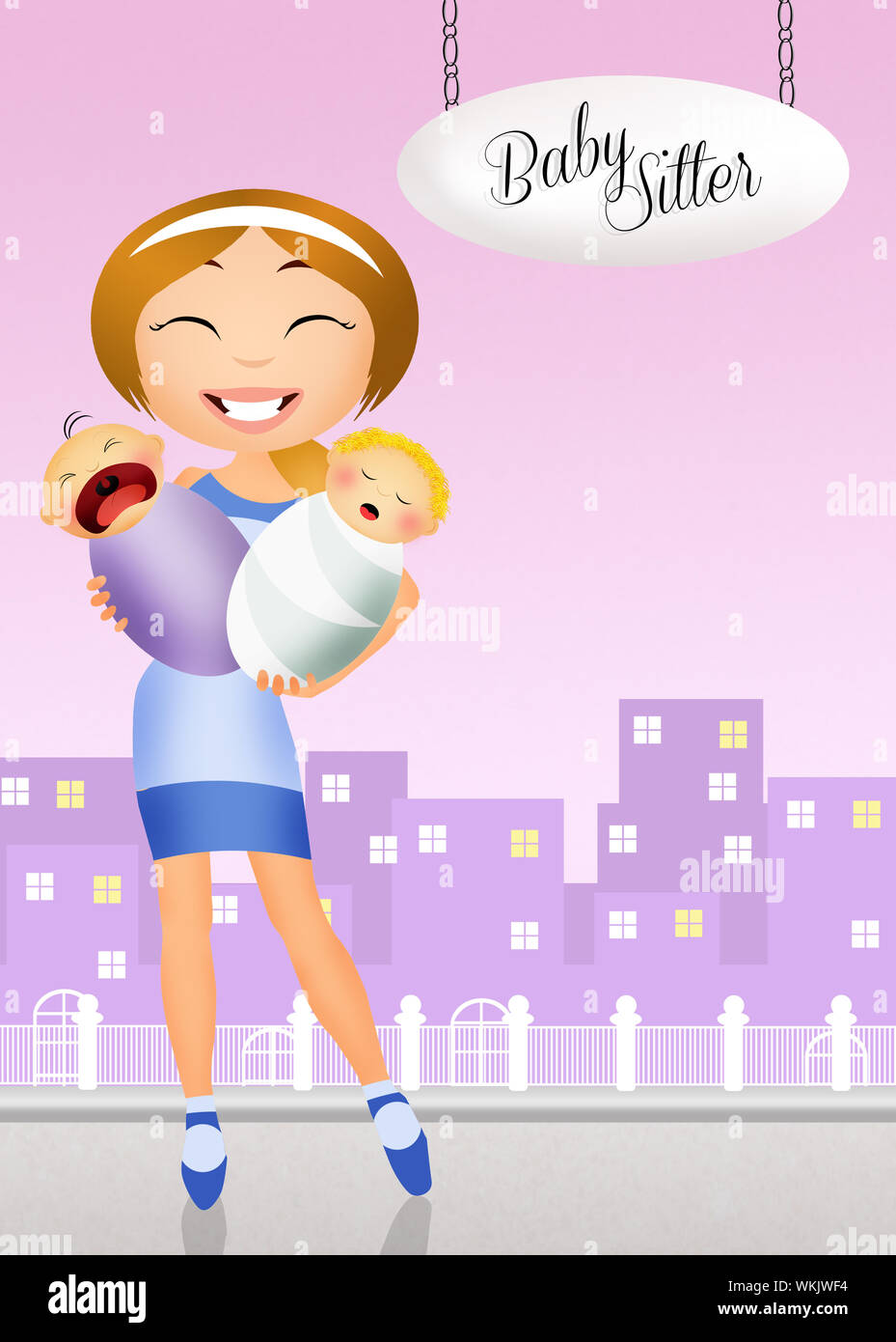 nanny with baby Stock Photo - Alamy