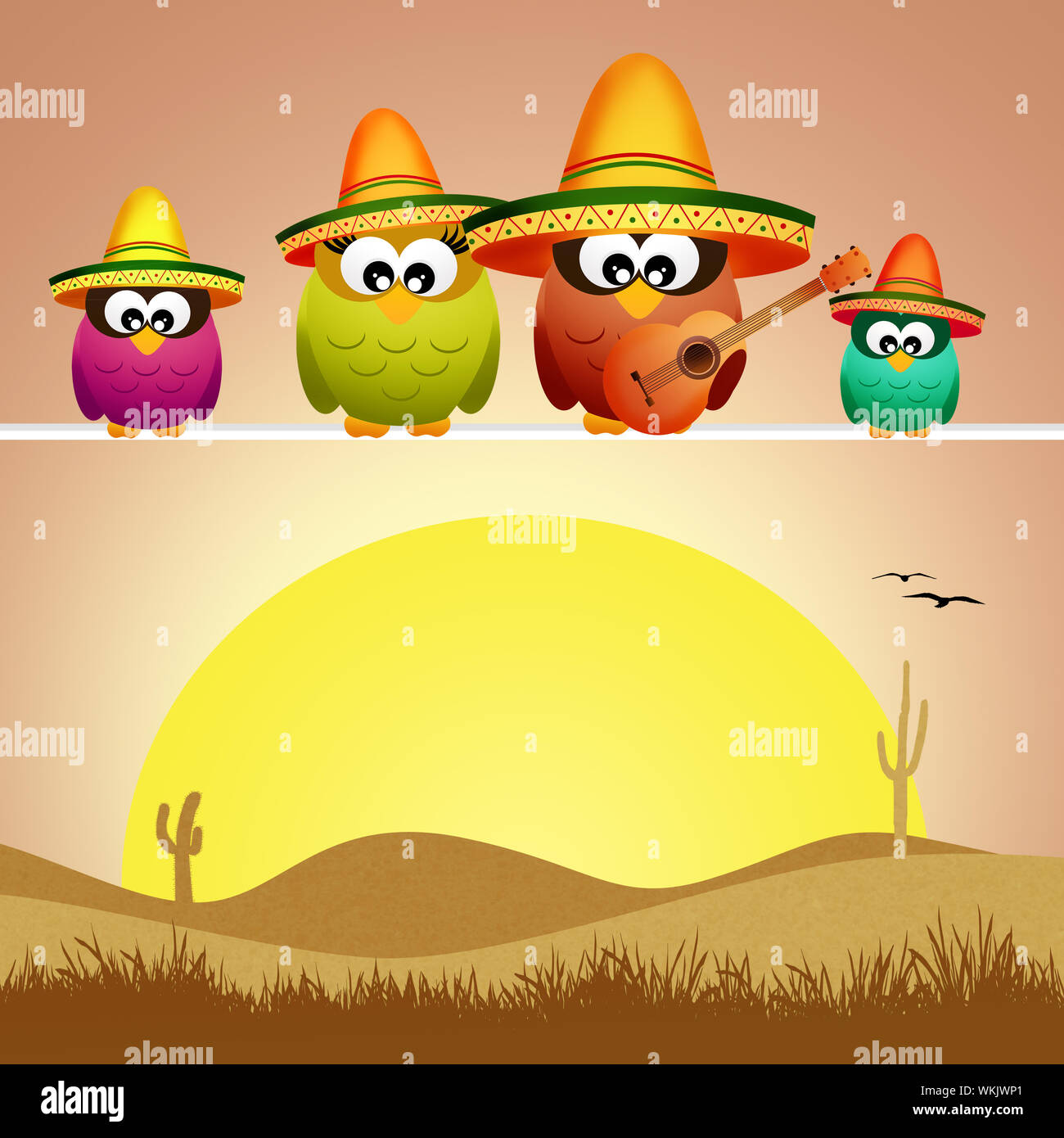 Owls mariachi band Stock Photo - Alamy