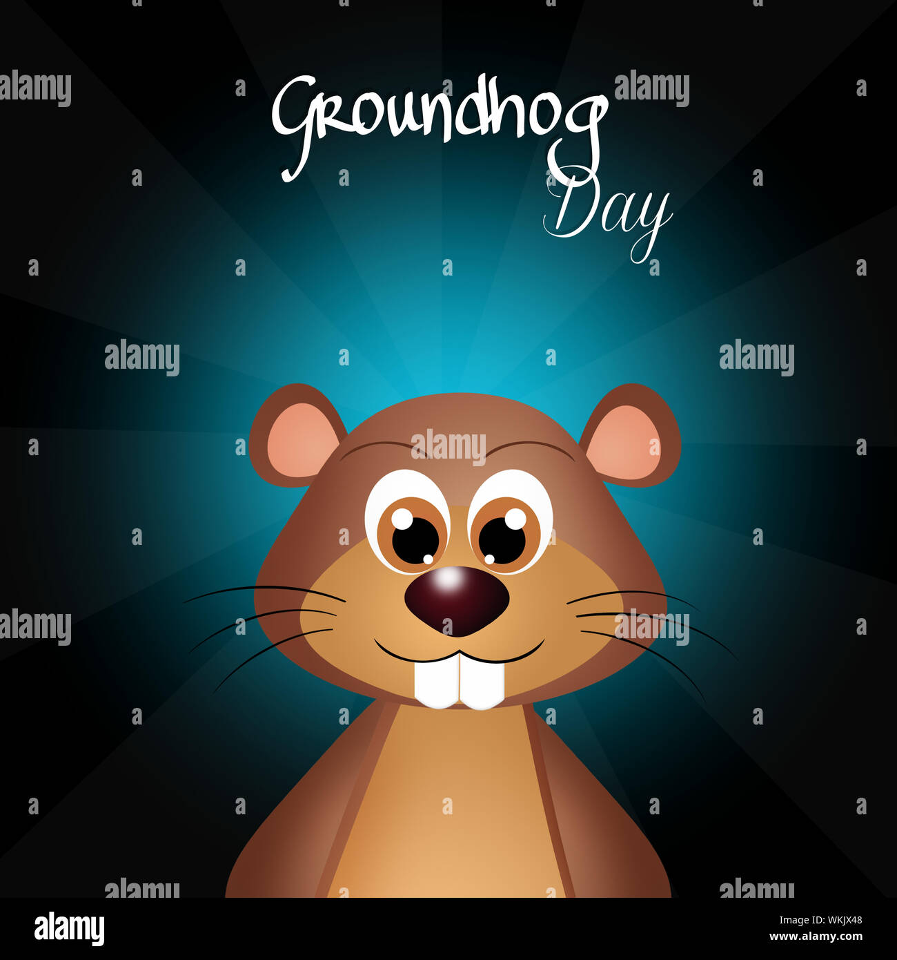 Groundhog cartoon illustration hi-res stock photography and images - Alamy