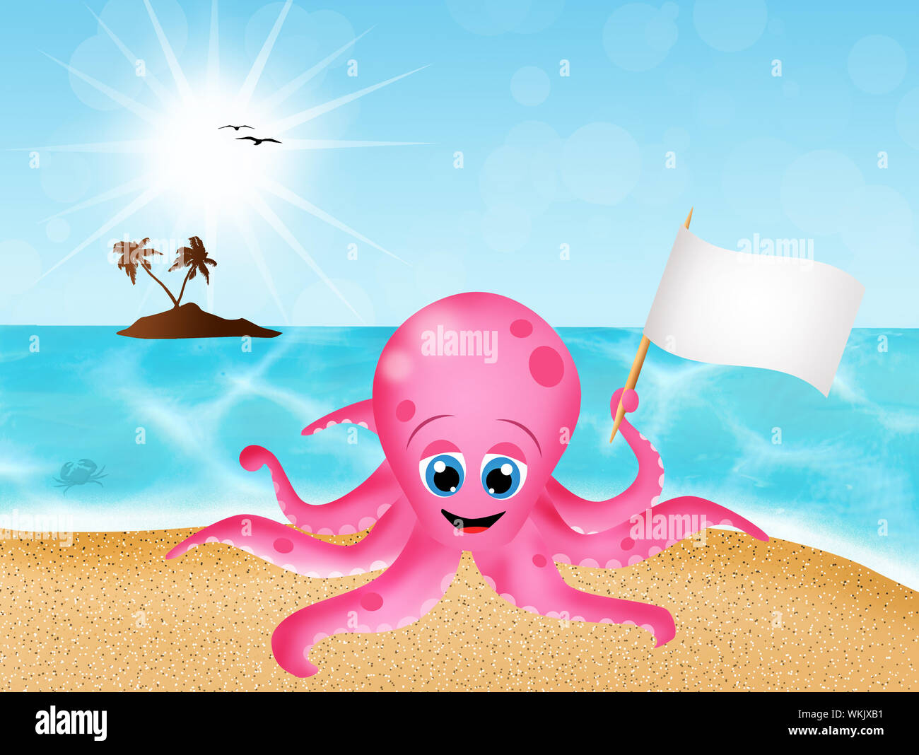 octopus on the beach Stock Photo - Alamy