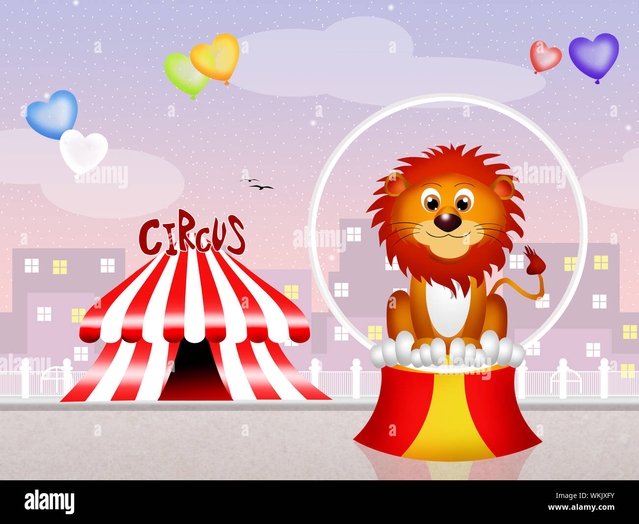 lion at circus Stock Photo - Alamy