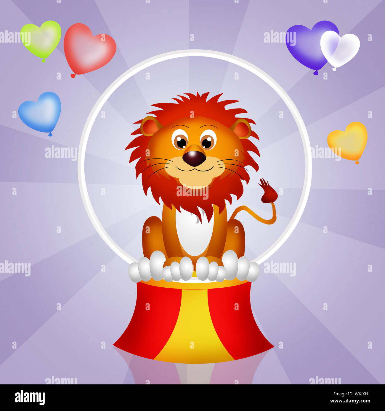 Lion at circus Stock Photo - Alamy