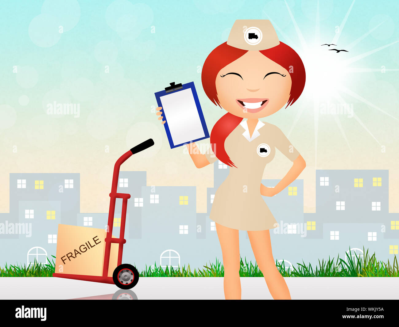 Cartoon truck deliver hi-res stock photography and images - Alamy