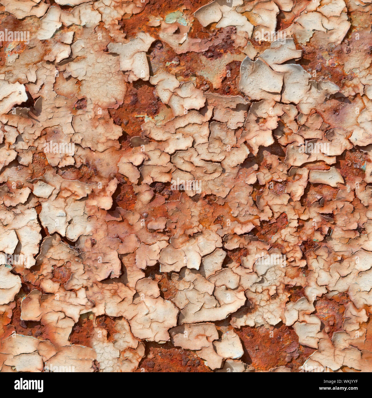 Seamless texture of rusty steel with the peeled paint and corrosion ...