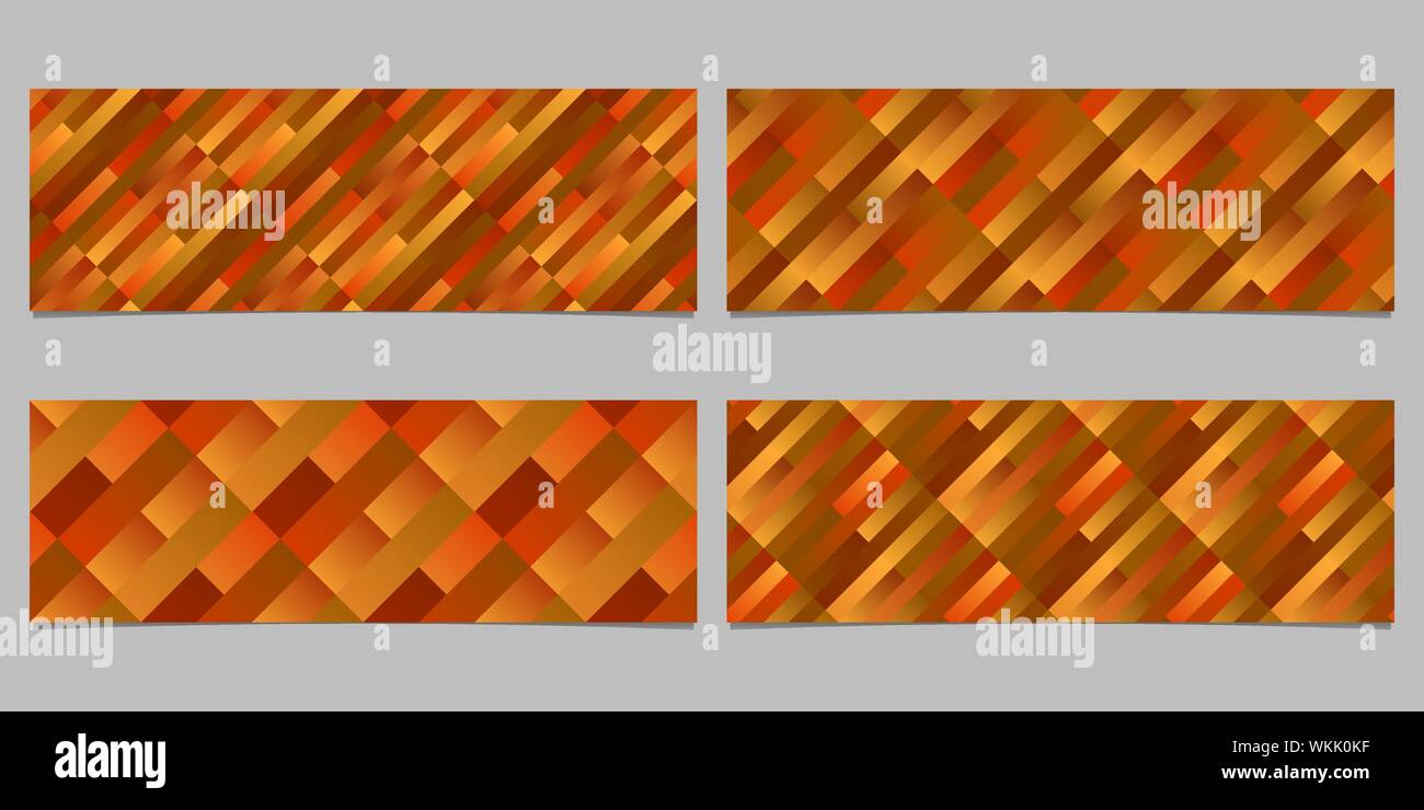 Gradient Geometrical Stripe Pattern Banner Template Set Abstract Vector Illustrations Stock