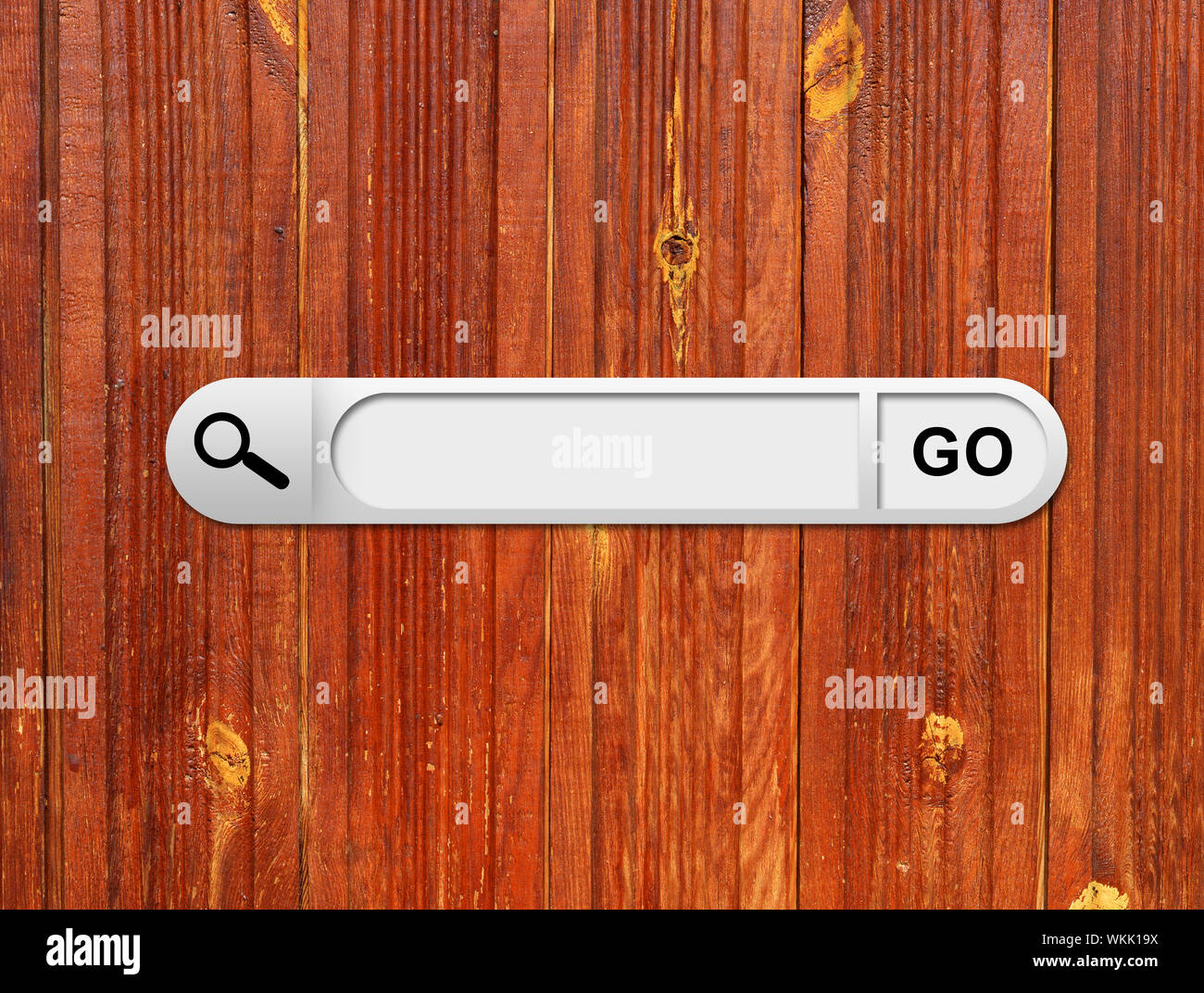 Search bar in browser. Aged wooden painted surface on background Stock ...