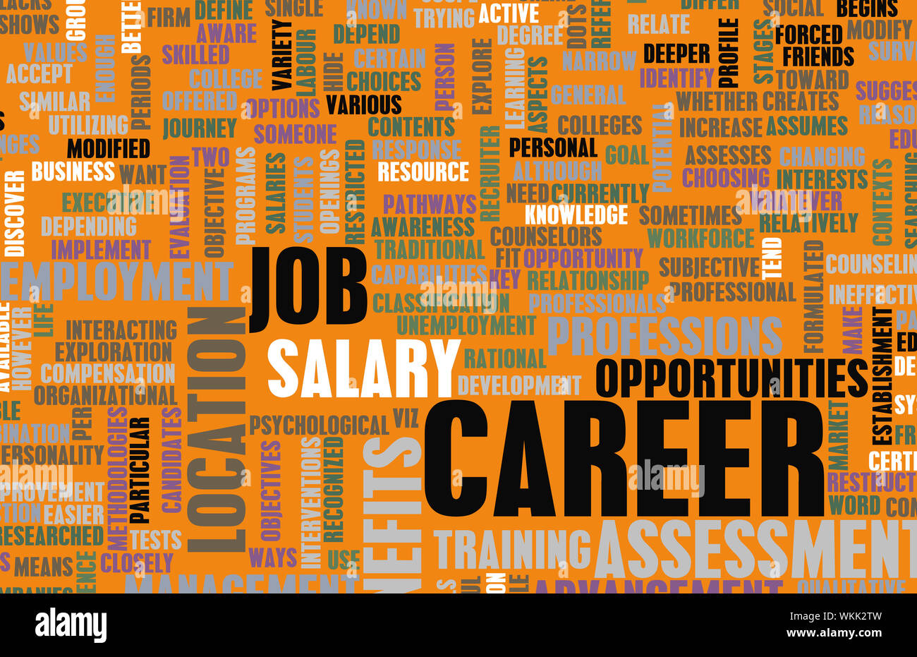 Career Word Cloud with Tags on White as a Concept Stock Photo - Alamy