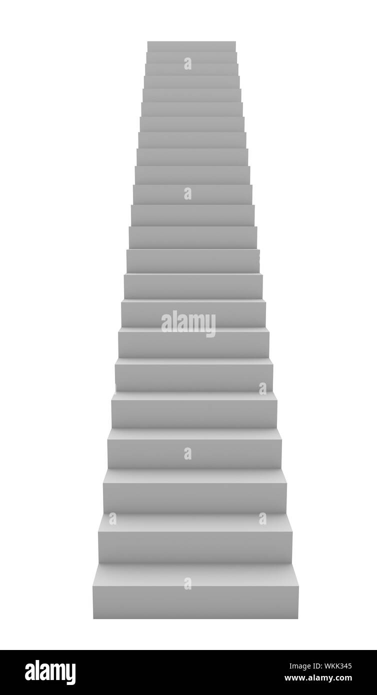 Staircase. Isolated render on the white background Stock Photo - Alamy