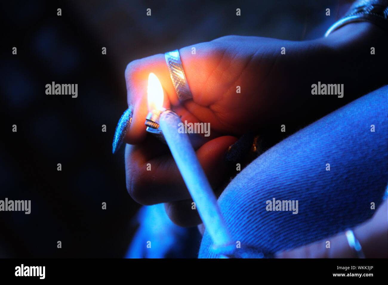 Burning Marijuana Joint High Resolution Stock Photography and Images ...