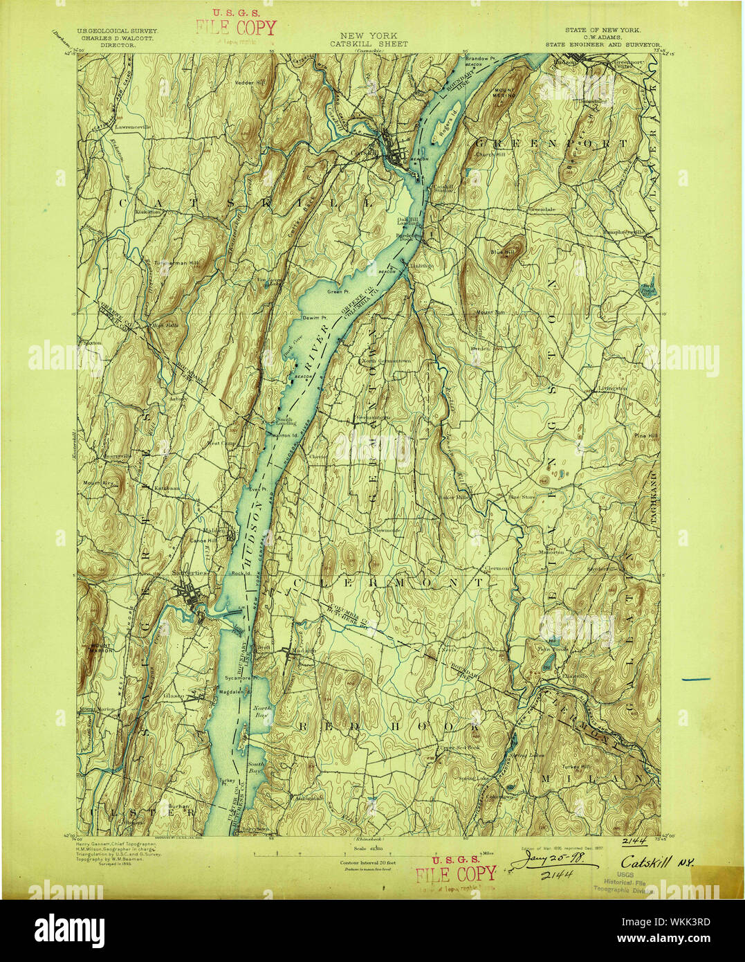 Map of catskill hi-res stock photography and images - Alamy